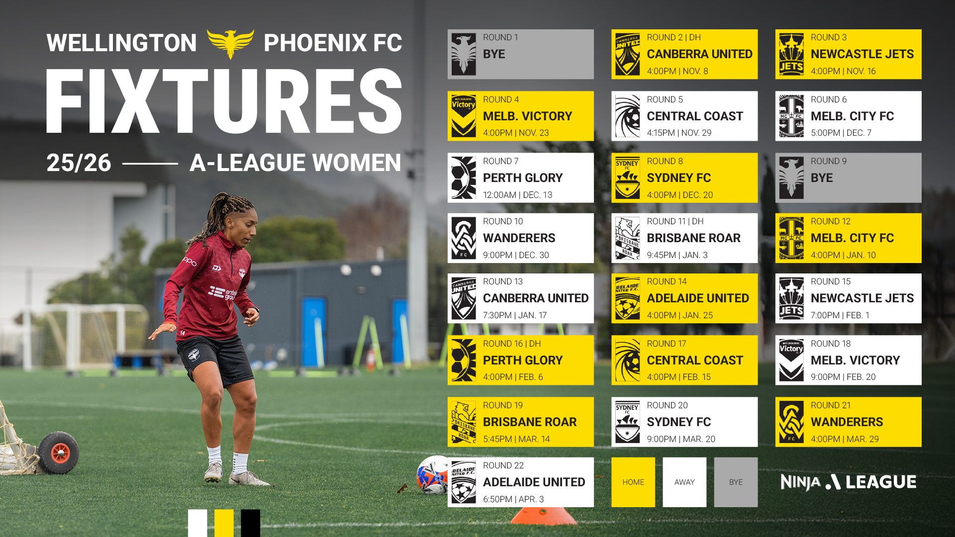 Nix fixtures released for the upcoming season - Wellington Phoenix